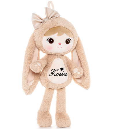 Lalka Metoo personalizowana Puchata Królisia z Kokardką - Beżowa | Lalki personalizowane Metoo ...
