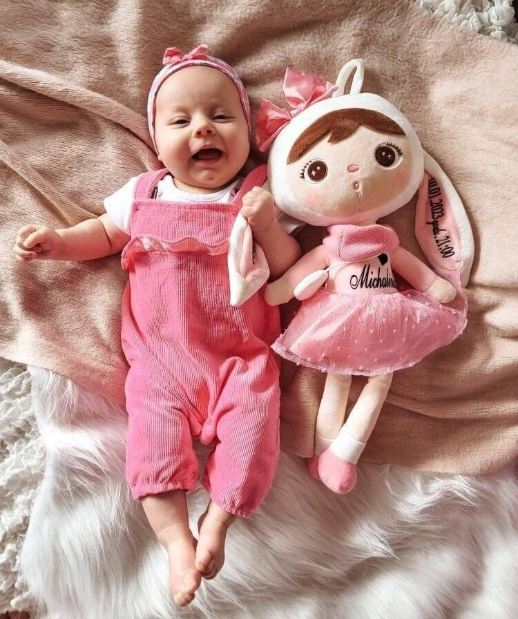 Metoo Personalized Bunny Doll with Bow | Personalized Metoo Dolls ...