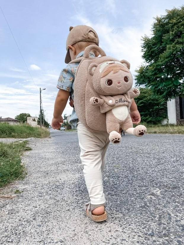 Metoo Personalized Bear Boy Backpack wth Doll 2in1 | Metoo Backpacks ...